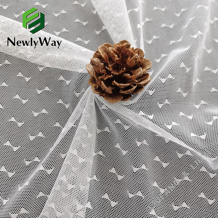 China Bow tie pattern nylon spandex stretch warp knitted mesh fabric ...